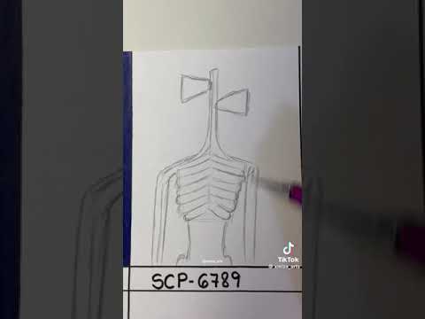 desenhando SCP-6789🖤 #artist #art #drawing #scp #scp6789 #sirenhead # ...