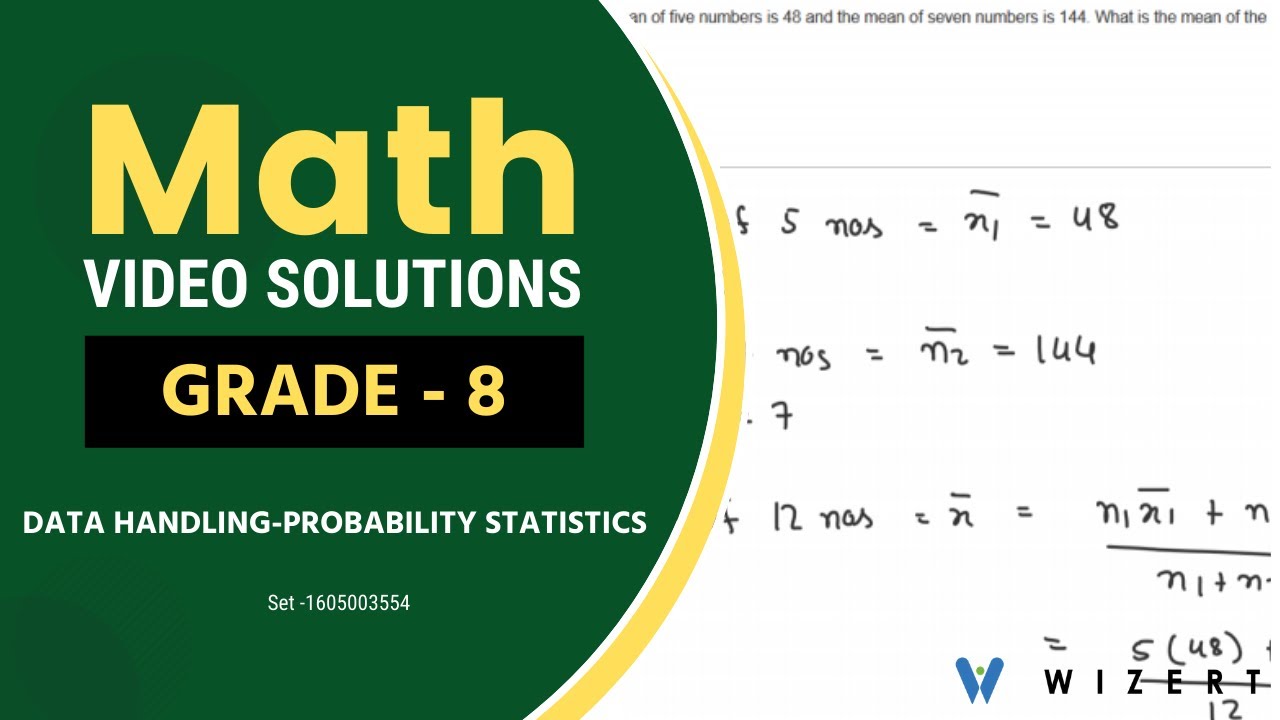 Grade 8 Mathematics Questions With Answers Math Data Handling Set Grade 8 Mathematics Questions With Answers Math Data Handling Set