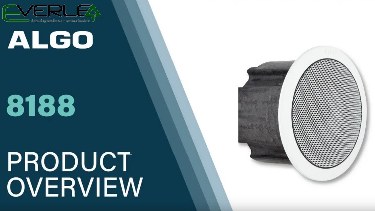 Algo 8188 IP Ceiling Speaker - YouTube