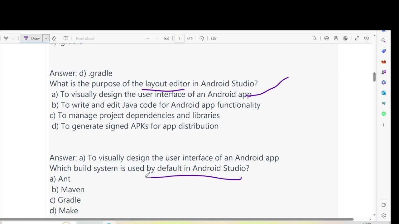 Top 20 Android Question and Answer MCQ on Android Studio - YouTube