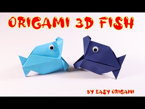 East Origami Fish - How to make a 3D origami Fish, Origami Easy ...