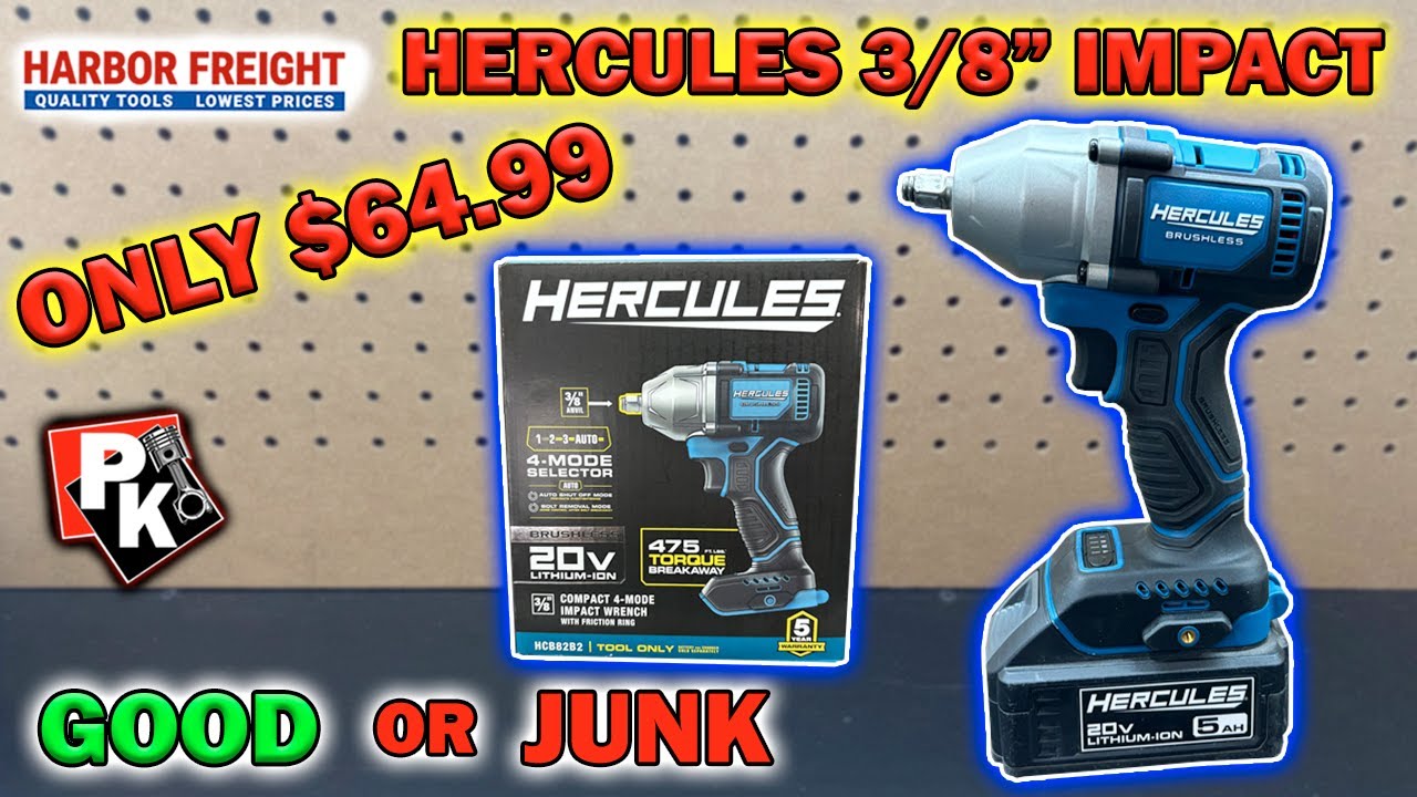 HARBOR FREIGHT HERCULES 3/8" IMPACT / GOOD OR JUNK #harborfreight # ...