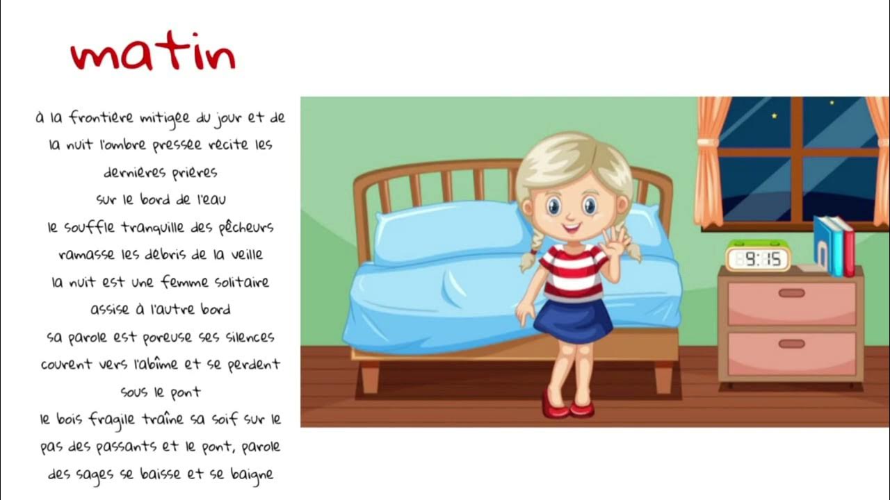 poésie Matin CP CE1 CE2 #poésie - YouTube