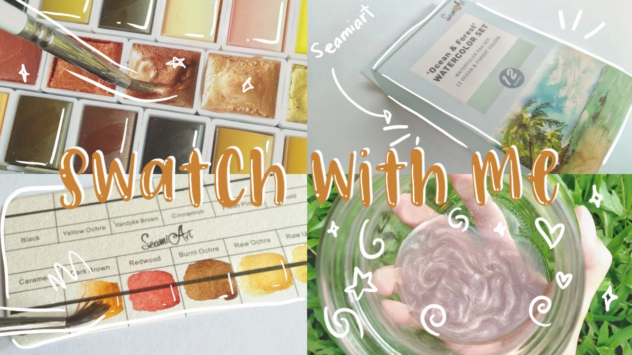 Swatch With Me: Student-grade Watercolors from Seamiart.ph - YouTube