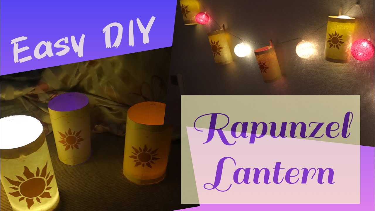 【DIY】Rapunzel Lantern by paper (Princess Room Makeover, Tutorial) - YouTube