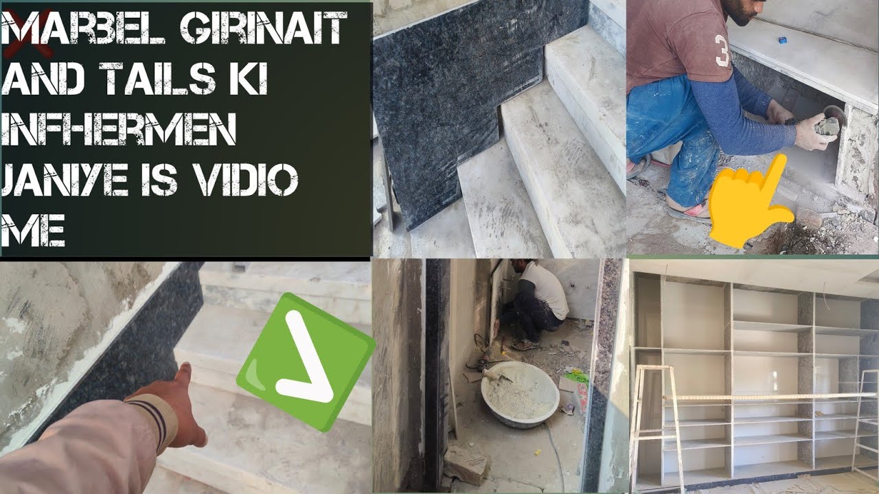 granite marble flooring and marble tiles fitting - YouTube