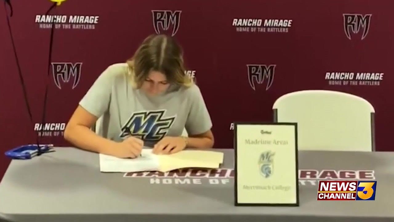 Rancho Mirage softball standout Madeline Arvai signs with Merrimack ...