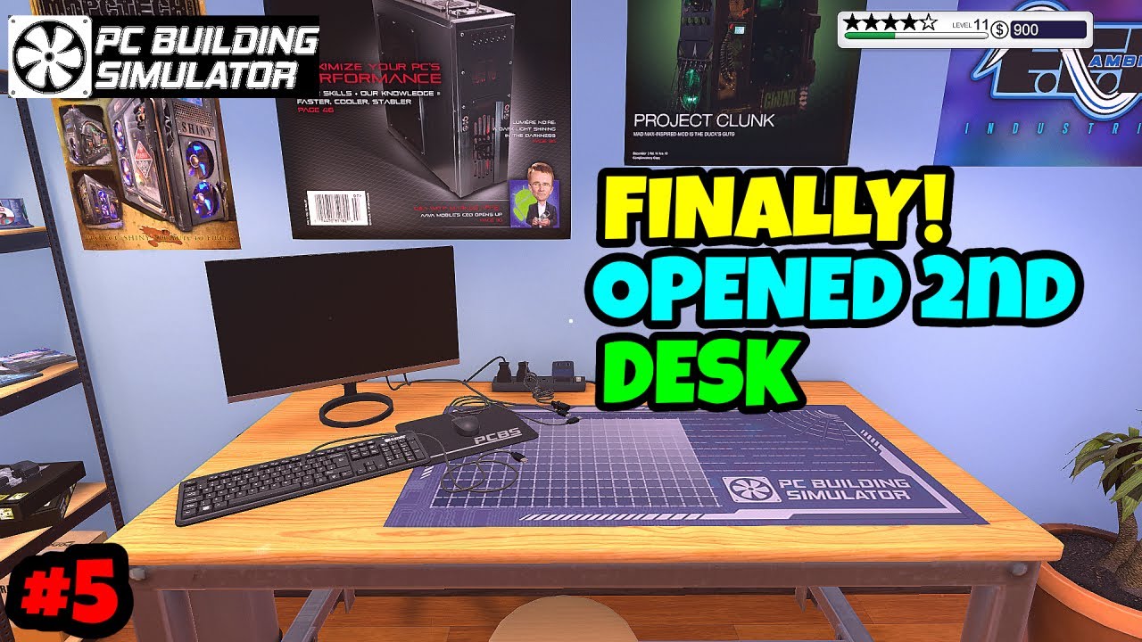 FINALLY! 2nd WORK DESK UNLOCKED | PC BUILDING SIMULATOR EP-5 | NUMER ...