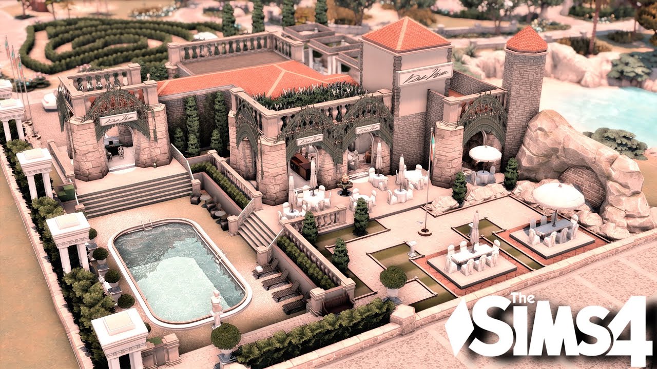 Tartosa Lounge + Restaurant | No CC | The sims 4 | Stop motion Speed ...