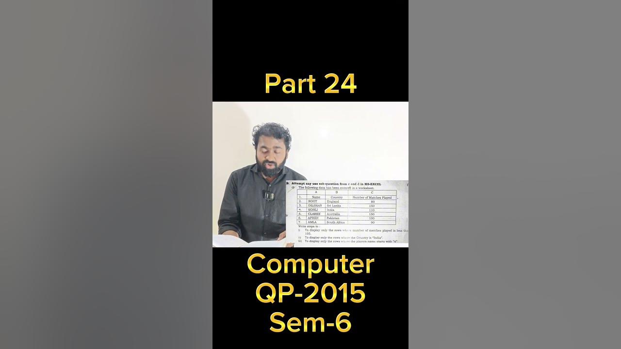 TyBcom Computer sem 6 2015 QP part 24 #tybcom #computer #visualbasic #informationtechnology # ...
