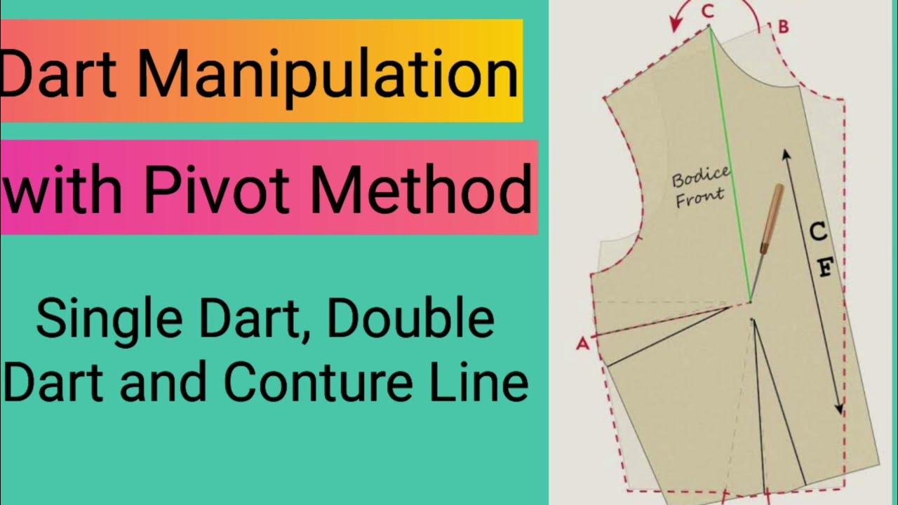 Darts Manipulation By Pivot Transfer Method. Single, Double Darts and conture line. #howto # ...