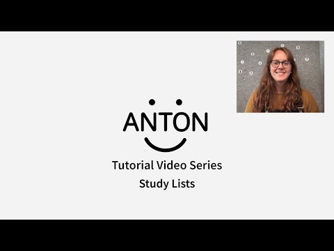ANTON tutorial #4: Study Lists - YouTube