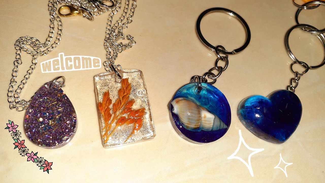 Resin Jewelry Tutorial | 4 amazing DIY Ideas |💎💙😊 - YouTube