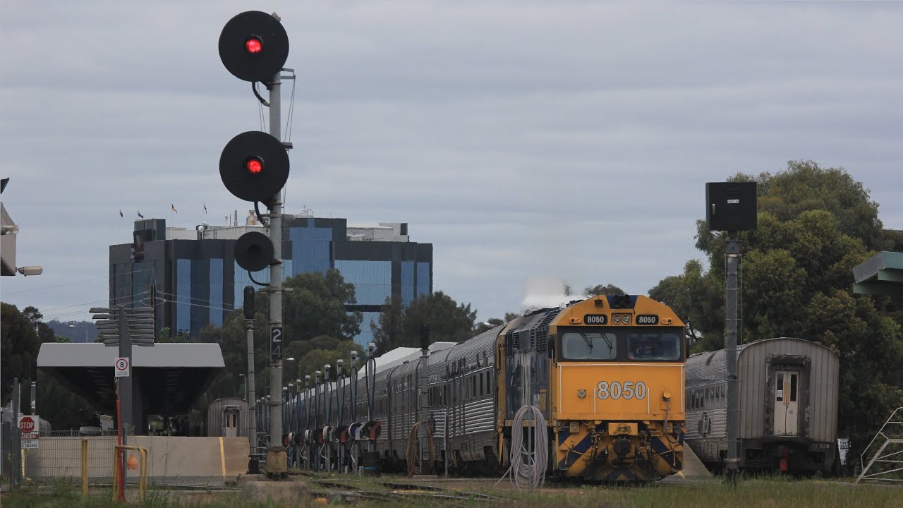 Australian Alco leads The Legendary Ghan - Top & Tail Passenger Train ...