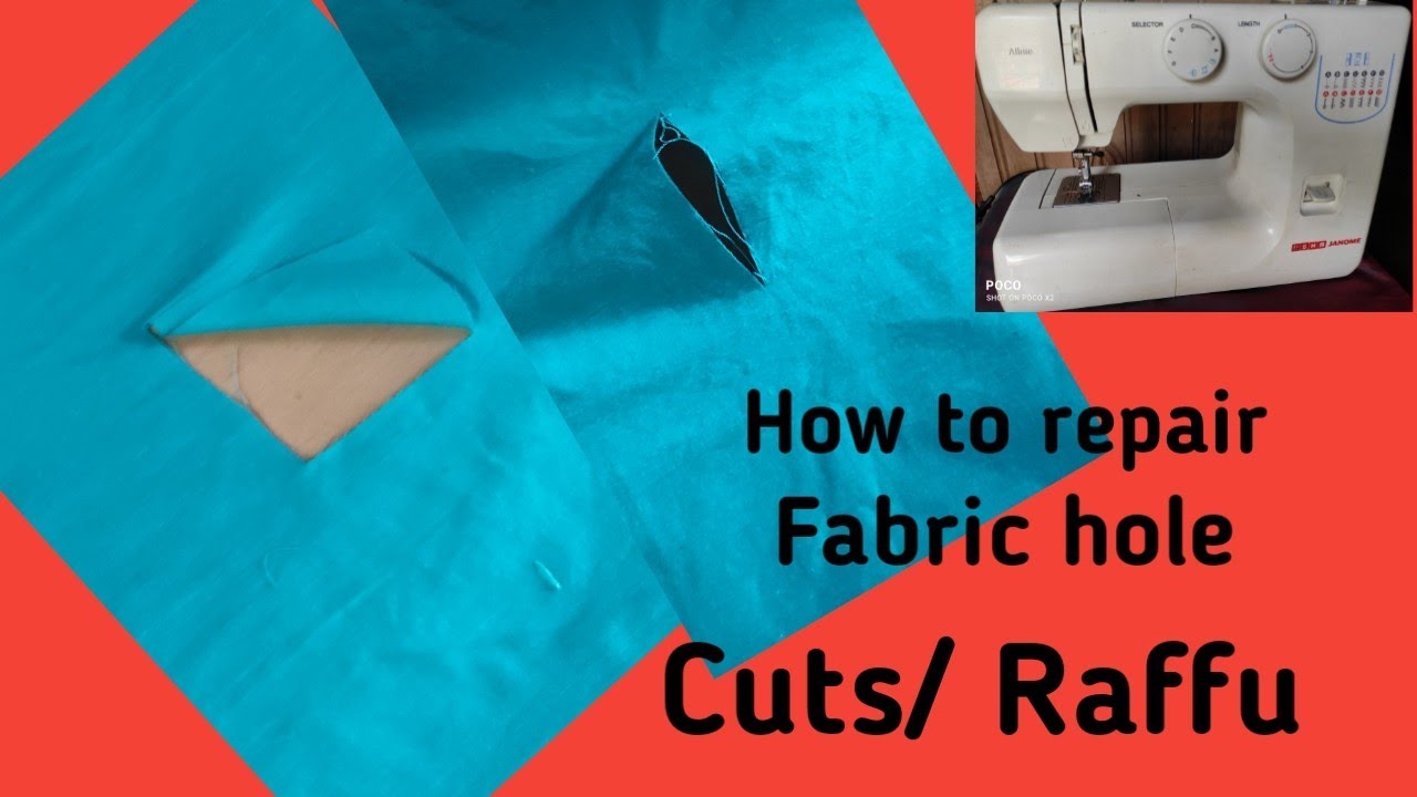 Rafu kaise karen, How to repair a hole in fabric by Usha janome allure ...
