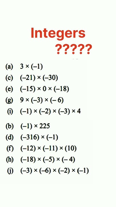 solve integers problems - YouTube