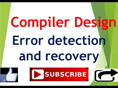 Error detection and recovery #Errordetection #recovery #CompilerDesign ...