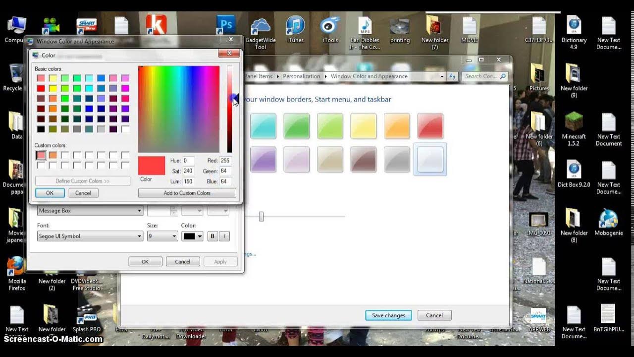 How to Change the Text Color of your Computer's Color (Text) - YouTube
