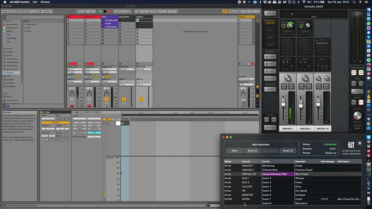 Automate UAD Console from Ableton Live (or any other DAW) | UA Midi Control - YouTube