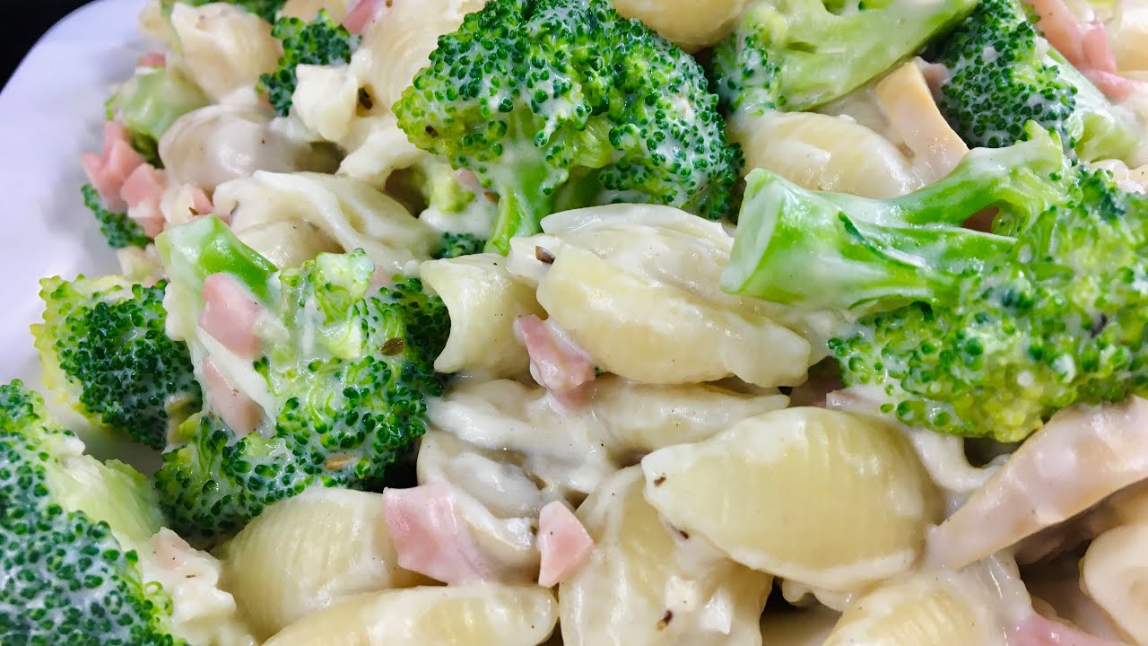 Super Creamy Broccoli & Shell Pasta - YouTube
