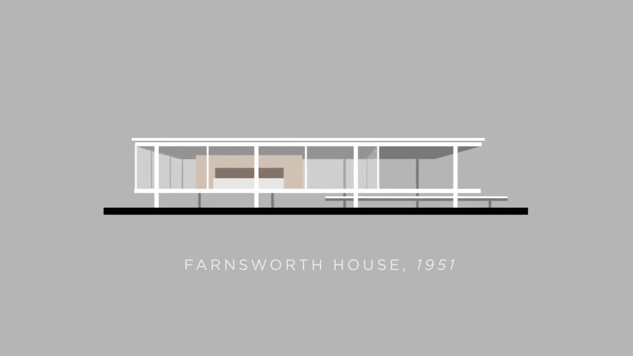 Mies Van Der Rohe Farnsworth House Elevation