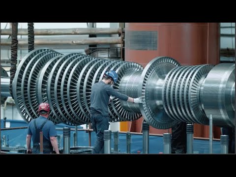 Giant Generator Production Process At SIEMENS Factory. The world's ...