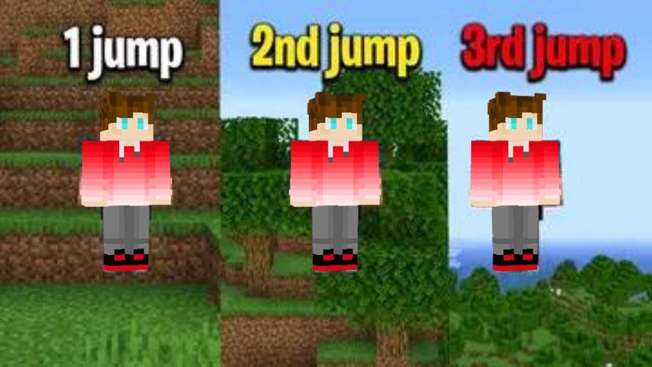 Minecraft, But You Jump Higher For Every Jump With A Twist... - YouTube