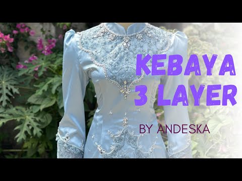 kebaya 3 layer kurung melayu