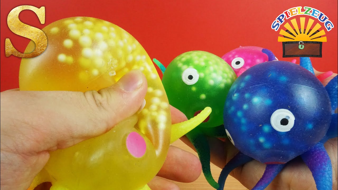 GLIBBER TINTENFISCHE in KRASSEN Farben - wabbeliger SCHLEIM Slime ...