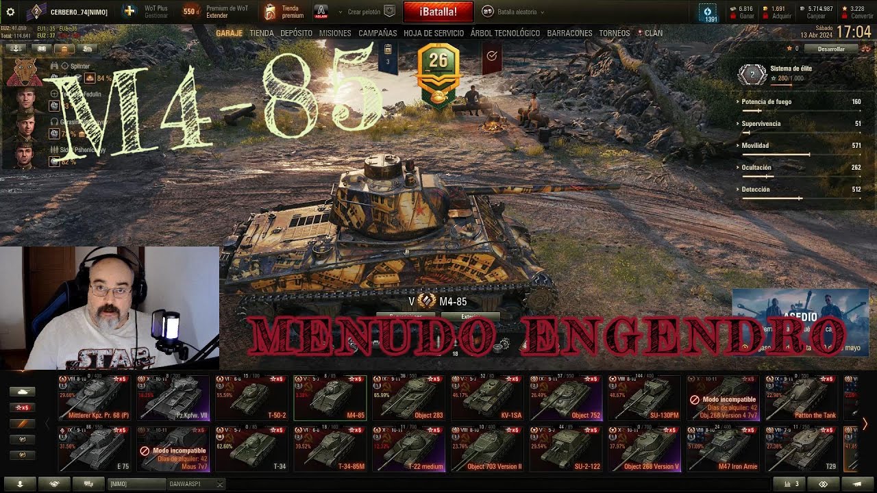 M4-85 ENGENDRO TIER V - WORLD OF TANKS EN ESPAÑOL - YouTube