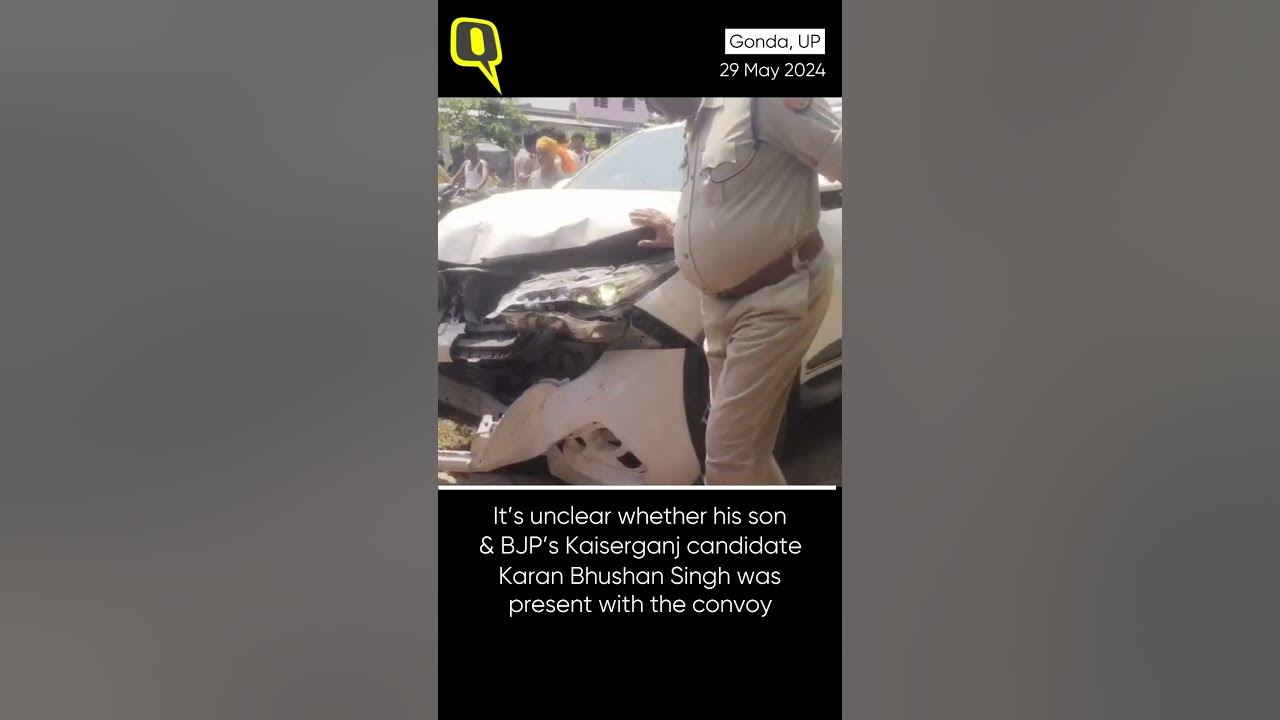 2 Dead in Gonda, UP as SUV in Brij Bhushan's Son's Convoy Crashes into Bike #shorts - YouTube
