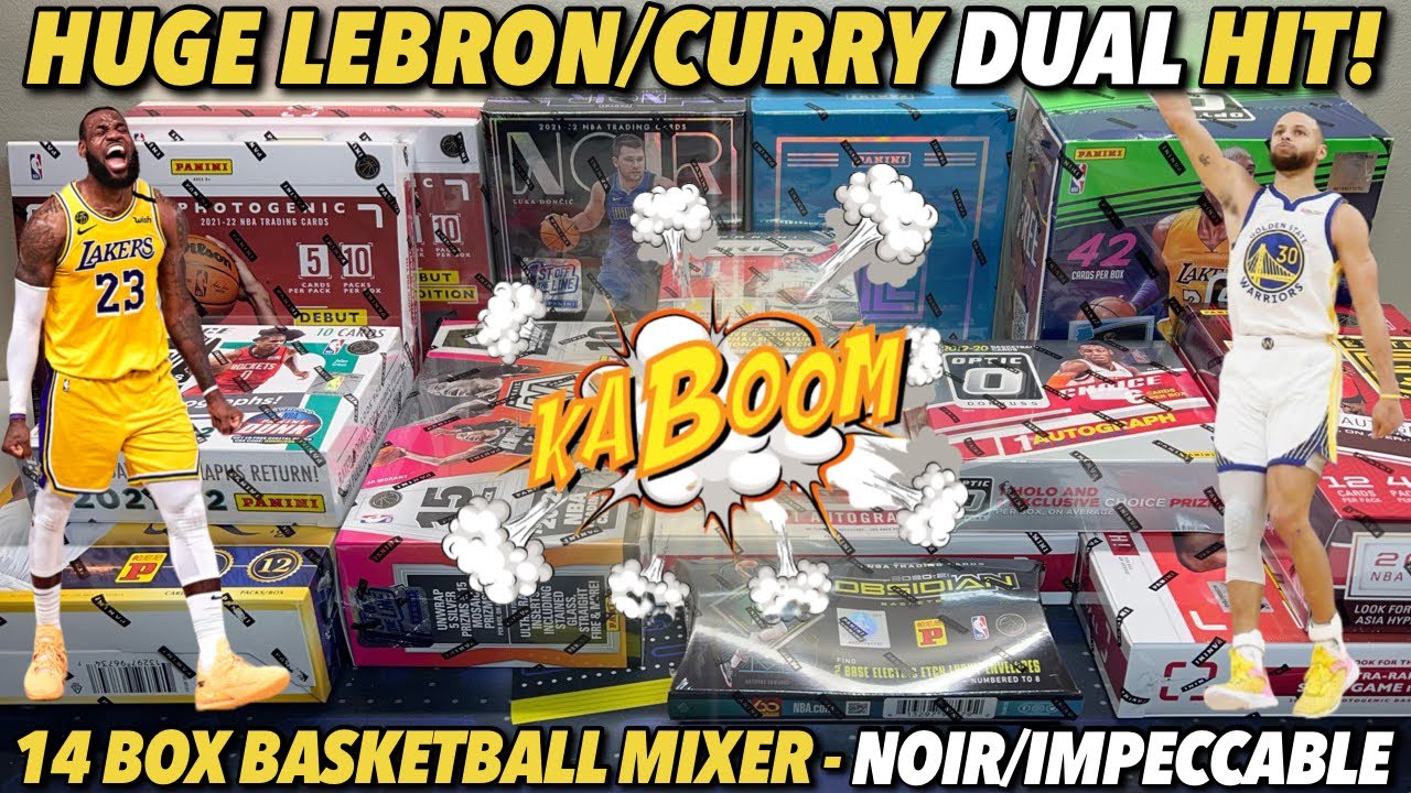 AMAZING LEBRON/CURRY DUAL HIT!😳🔥 | 14 Box Basketball Mixer - 21/22 Noir ...