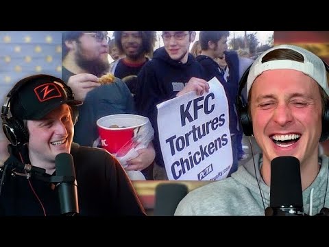 Bringing KFC Chicken to PETA rally | GET OFFENDED YOU LOSE - YouTube