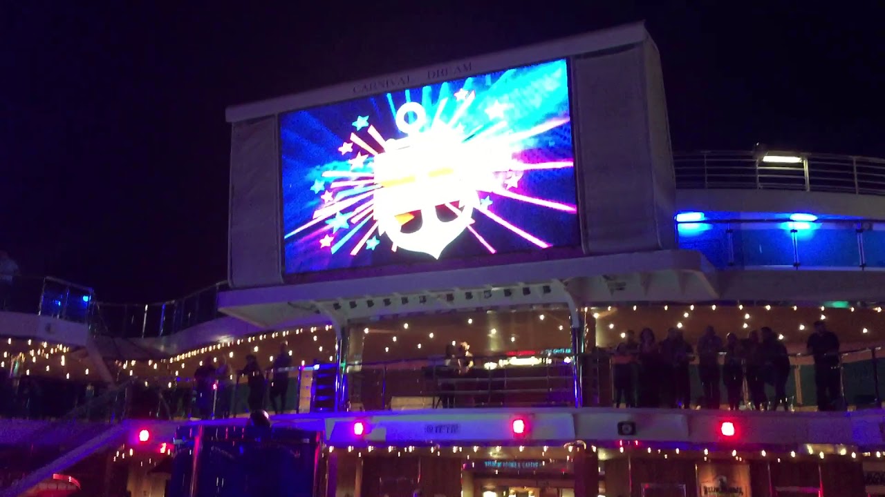 Carnival Dream April 2018: Mega Deck Party- Who Let the Dogs Out? - YouTube