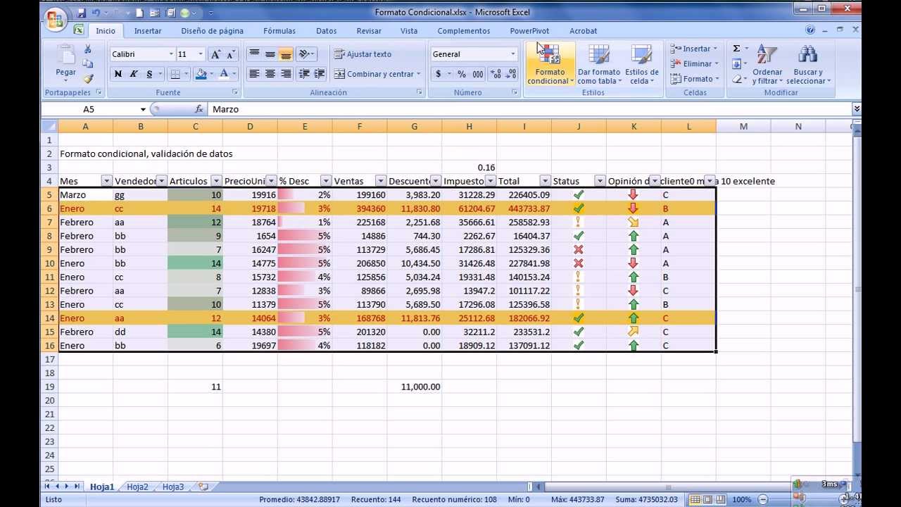 Video Formato Condicional 2 - YouTube