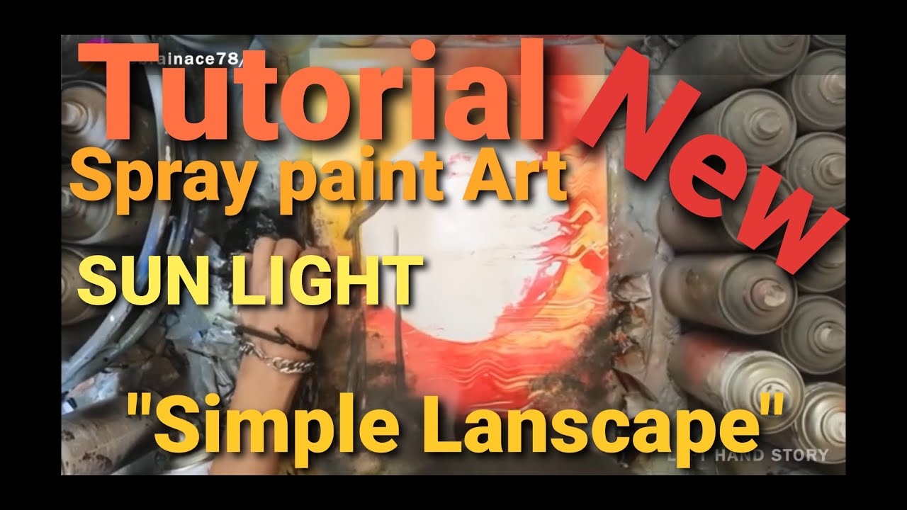 「Tutorial Spray 3 in 1 」simple landscape「 Spray Paint Art 」by ...