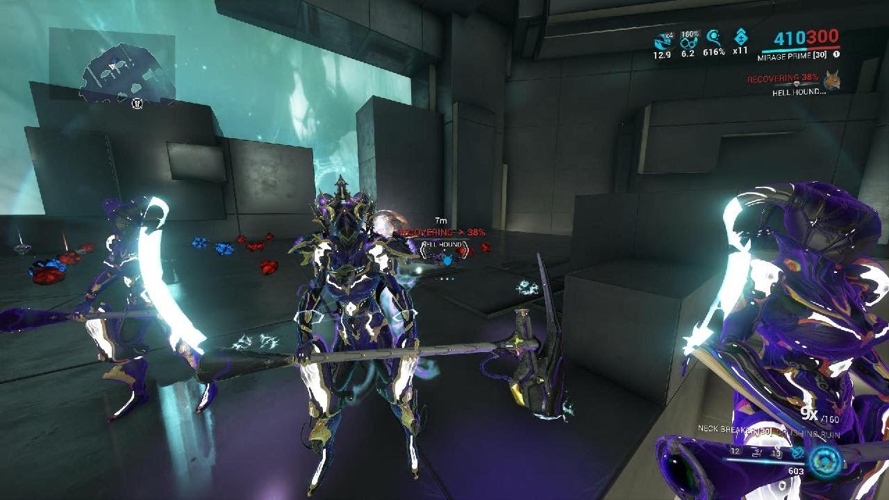 Wolf Sledge, ft Mirage Prime build, Warframe - YouTube