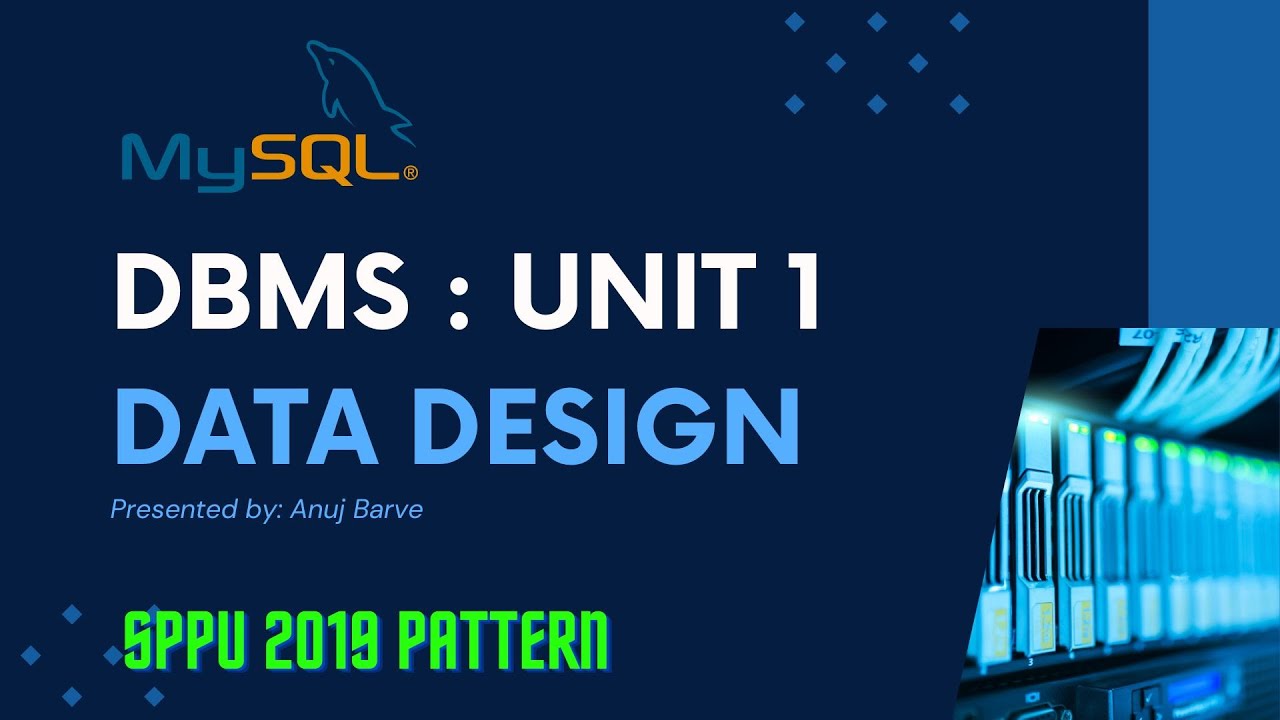 DBMS Unit 1 : Data Design, Types of Entity Sets | SPPU - YouTube