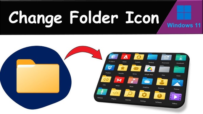Eng Windows 10 How To Change Your Folder Icon Youtube