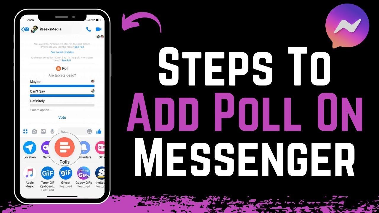 Messenger How to Add Poll - YouTube