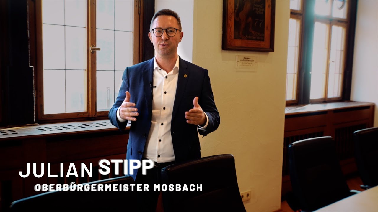 Grußwort Oberbürgermeister Julian Stipp, Mosbach - YouTube