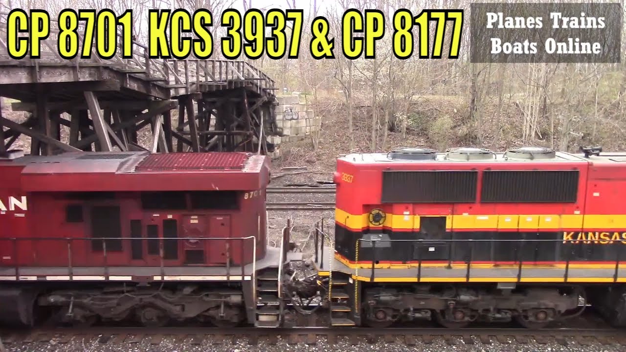 CPKC Train 230 Manifest CP 8701 KCS 3937 & CP 8177 dpu Locomotives Windsor Sub - YouTube