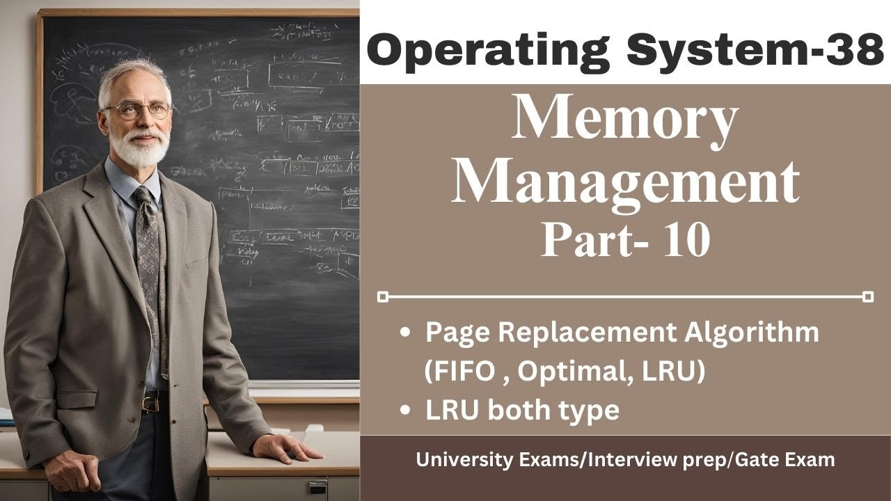 Os 38 Page Replacement Algorithm Fifo Optimal Lru Memorymanagement 10 Youtube