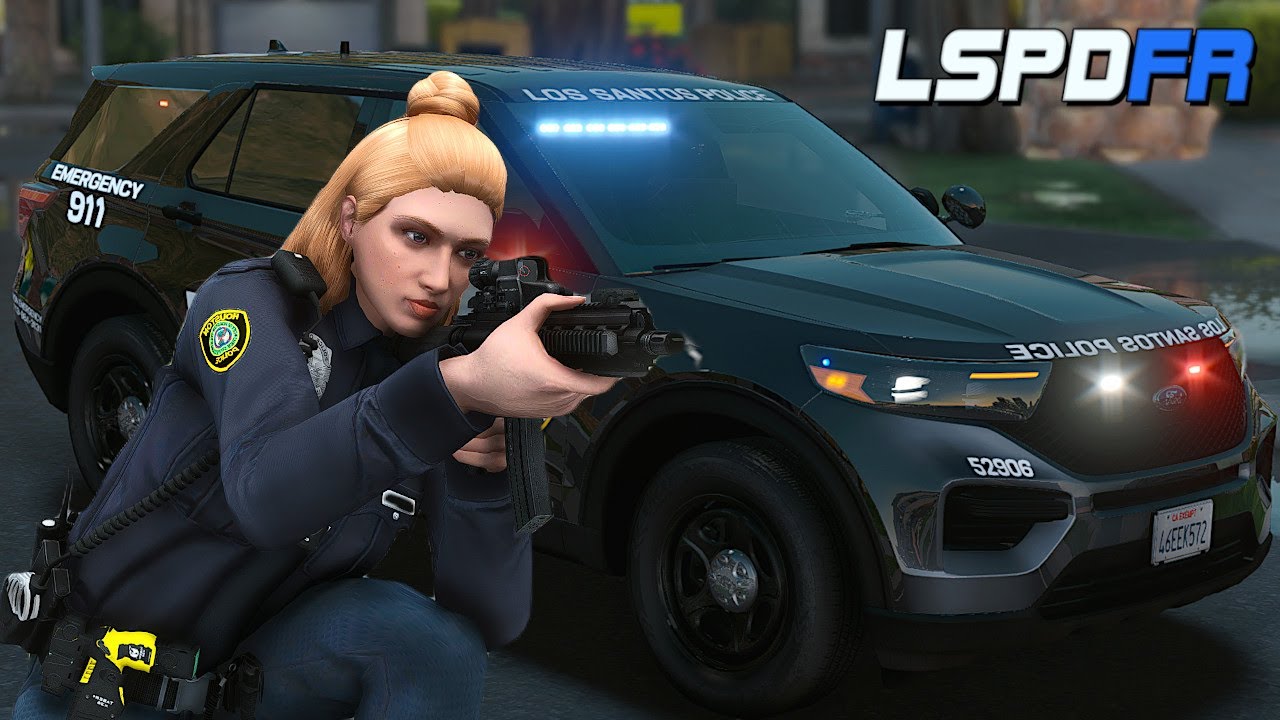 GTA 5 Lspdfr COPS | Cop Handles Woman Aggressor - YouTube