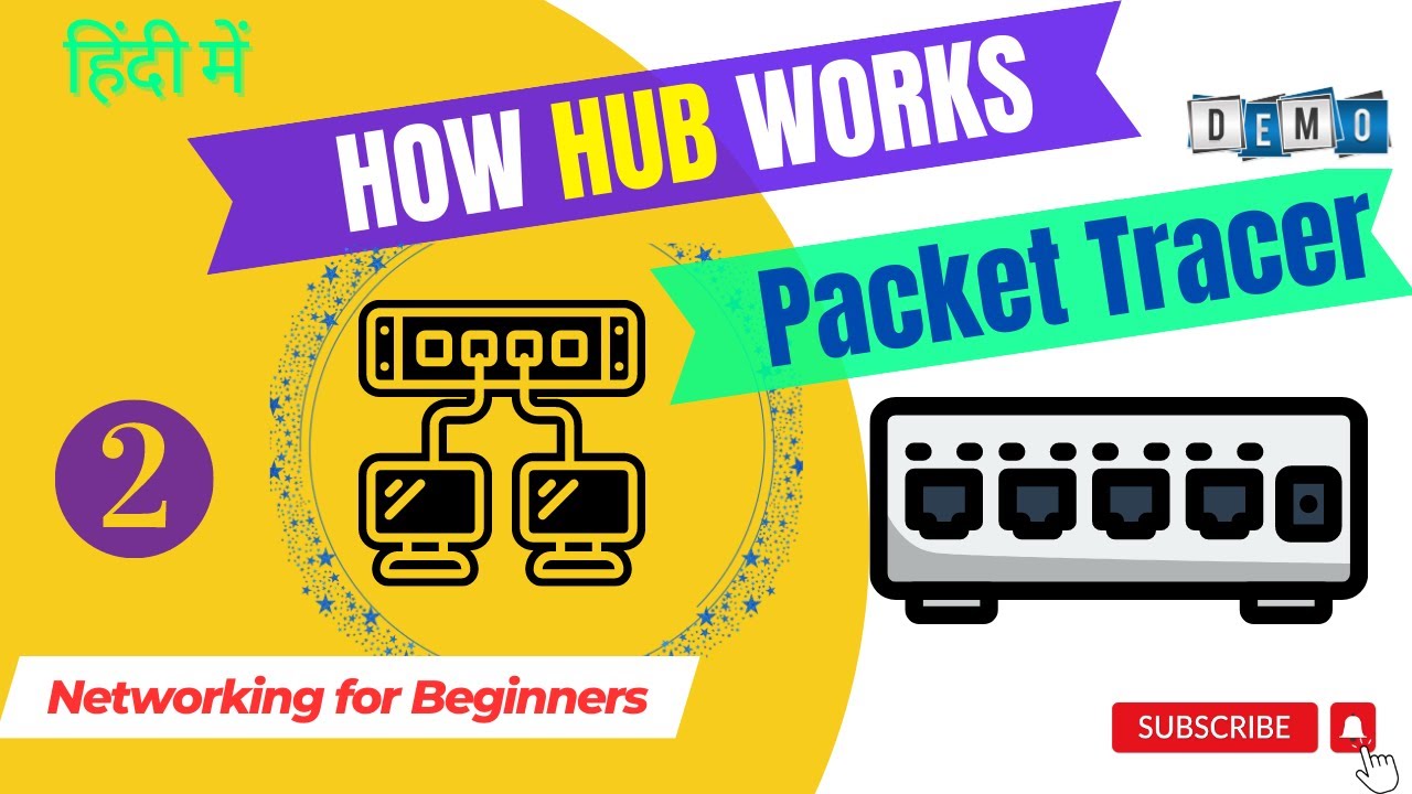 18 How Hub Works? | Packet Tracer Demo 2 | Networking for Beginners ...