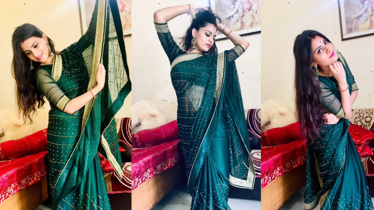 FAST ND EASY SAREE TUTORIAL FOR BEGINNERS 👍INDIAN STYLE SAREE || SIMPLE ...