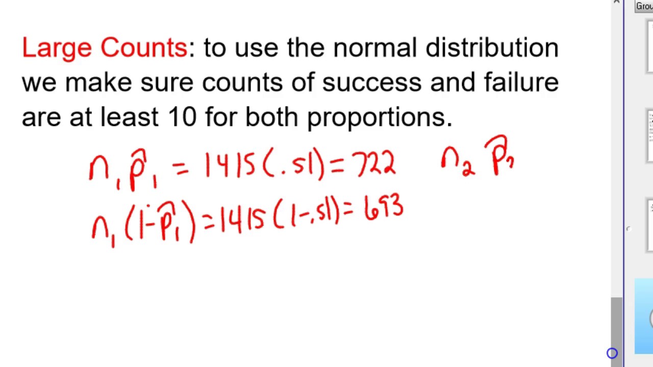 Two Proportion z test for significance - YouTube