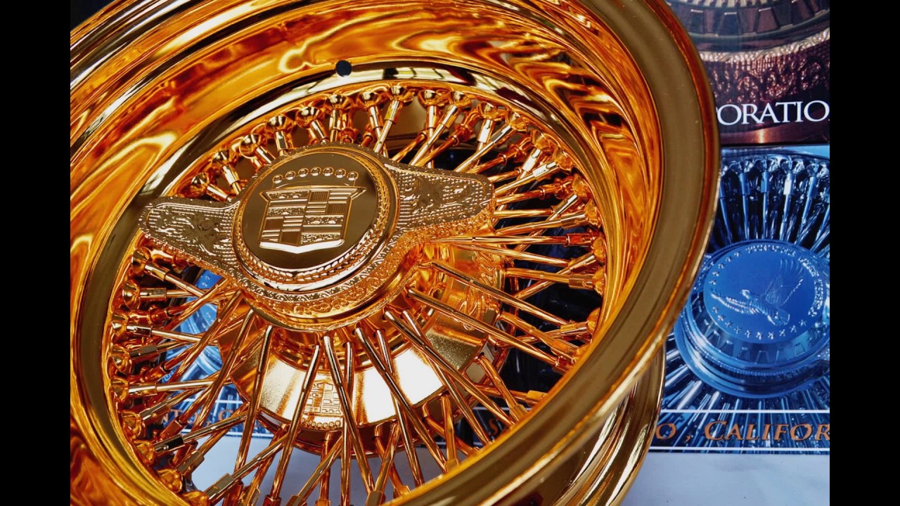 24K All Gold 13" Turbine Wire Wheels for True Lowriders - YouTube