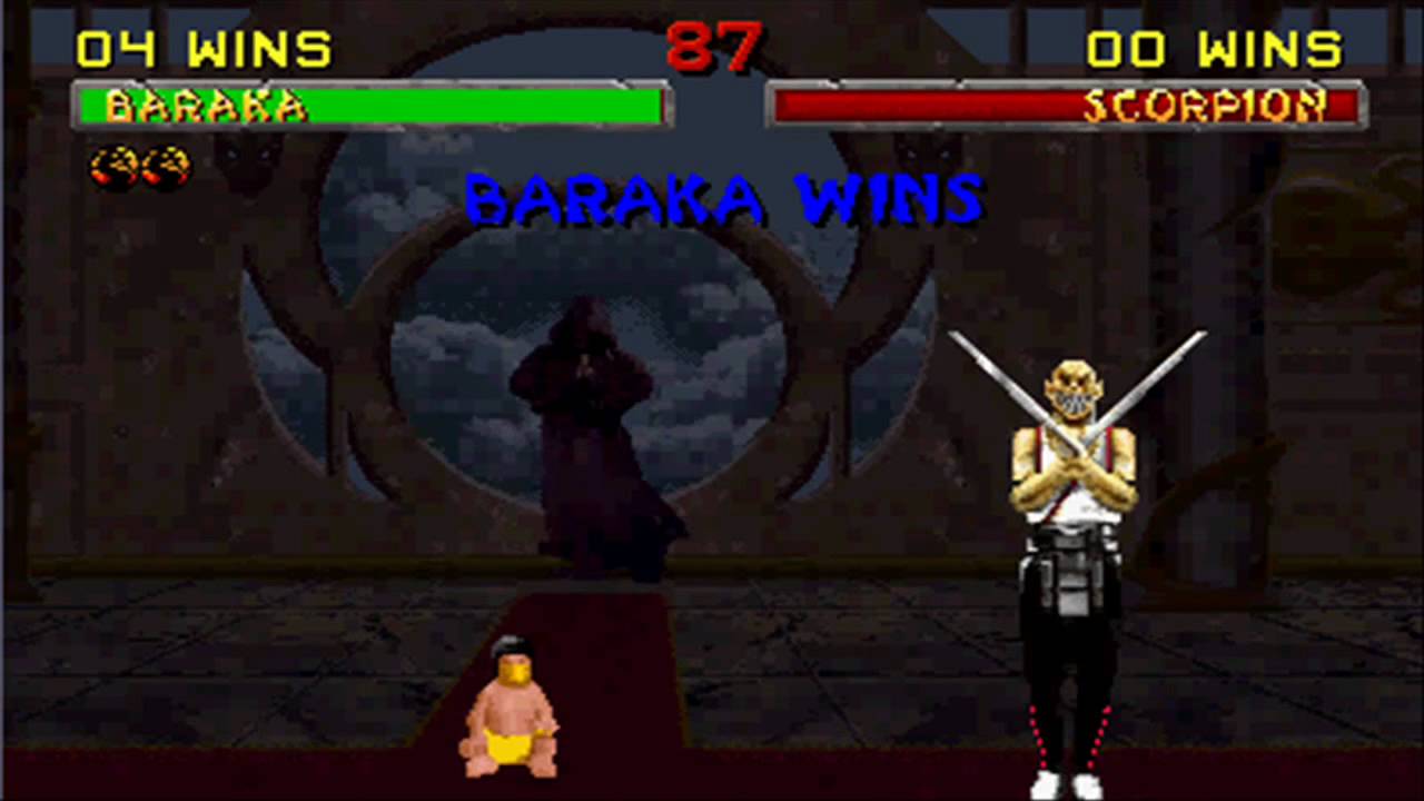 Mortal Kombat 2 - Scorpion Babality - YouTube