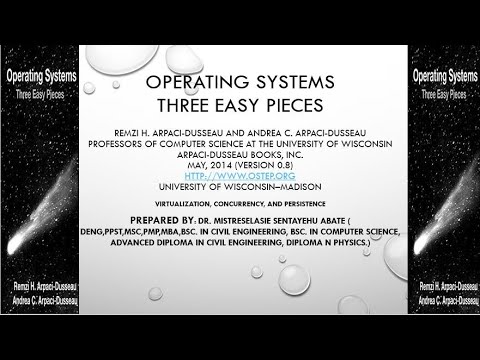 OPERATING SYSTEMS THREE EASY PIECES Remzi & Andrea OS- : Paging Smaller Tables- Chapter 20 - YouTube
